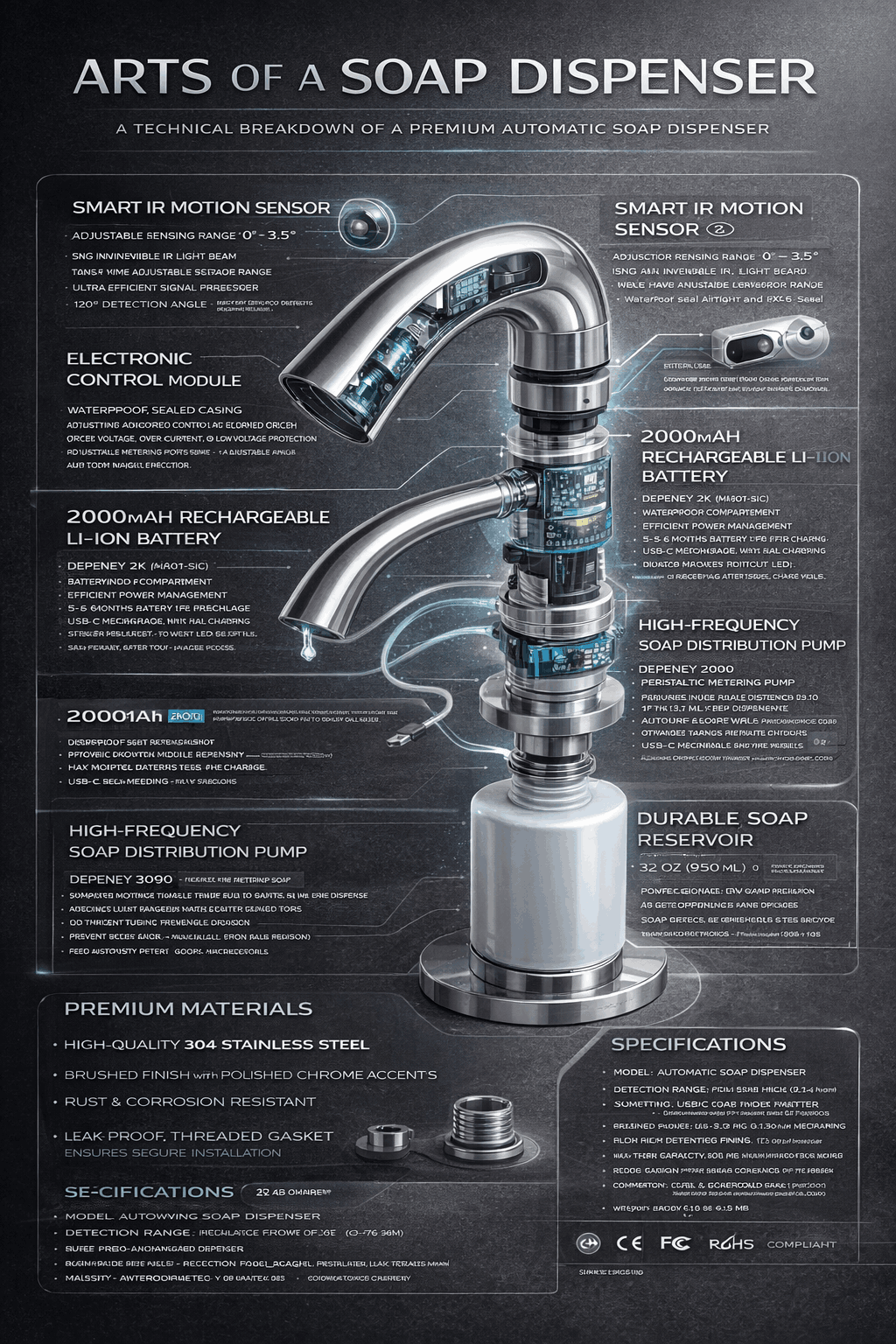 Parts of a Soap Dispenser Explained | Soap Dispenser Components, Pump ...
